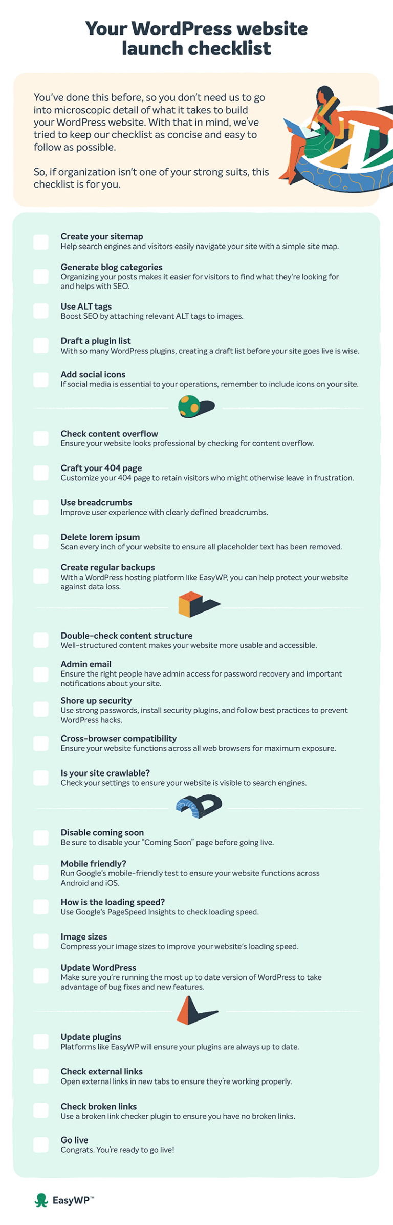 The Ultimate Wordpress Checklist For Starting Your Website Easywp